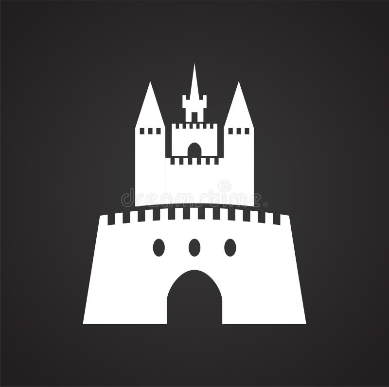 Castle Icon on Background for Graphic and Web Design. Simple ...