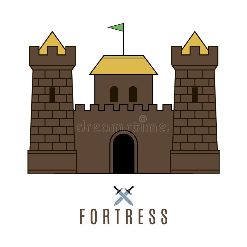 Castle icon stock vector. Illustration of emblem, stone - 65925038