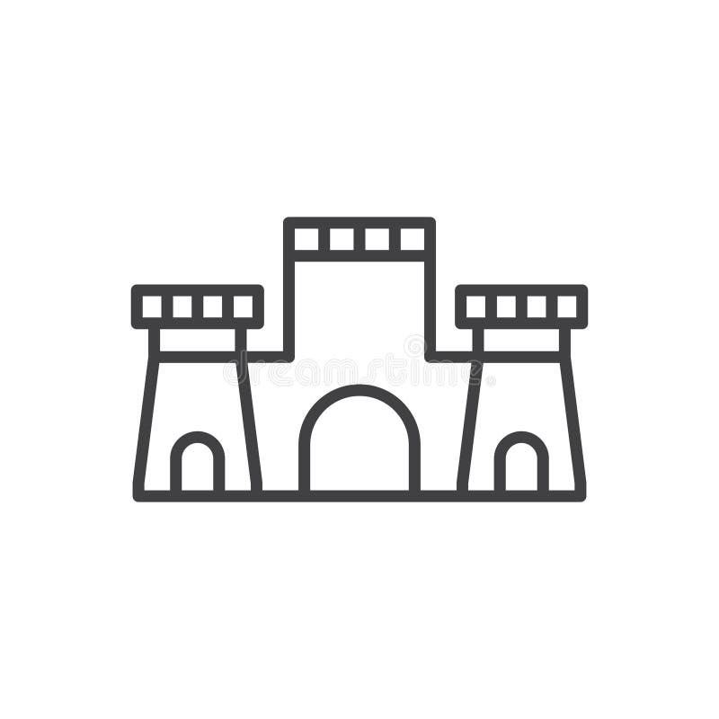 Castle Icon - Fortress Icon Stock Illustration - Illustration of ...