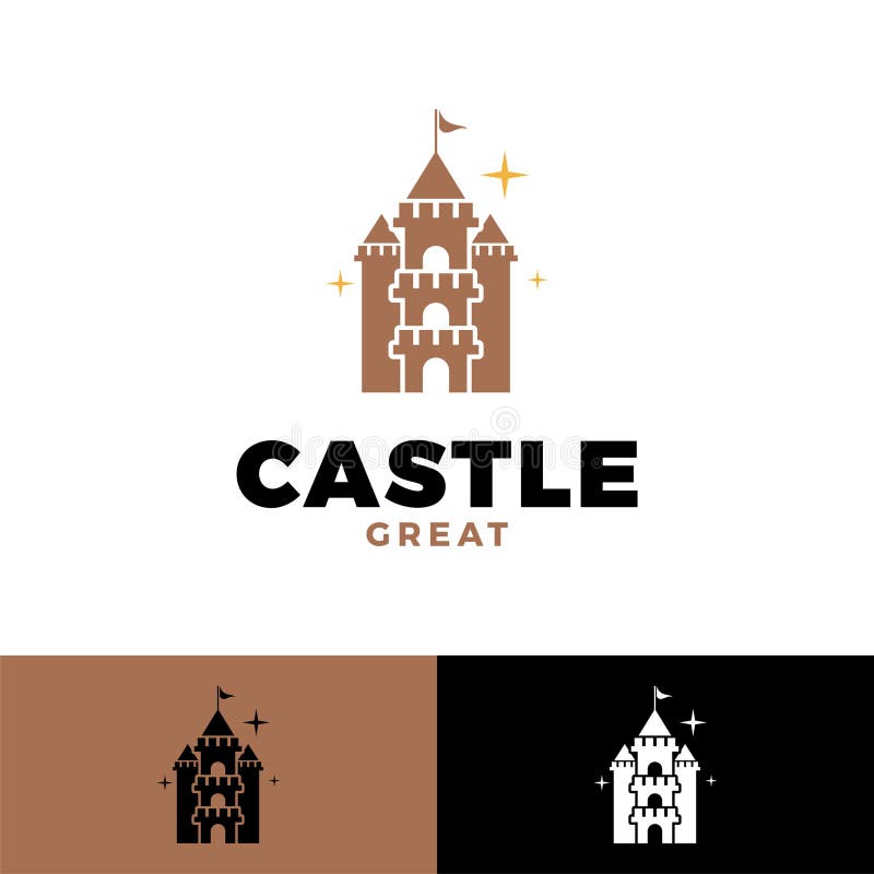Castle Icon Logo Design Template Stock Illustration - Illustration of ...