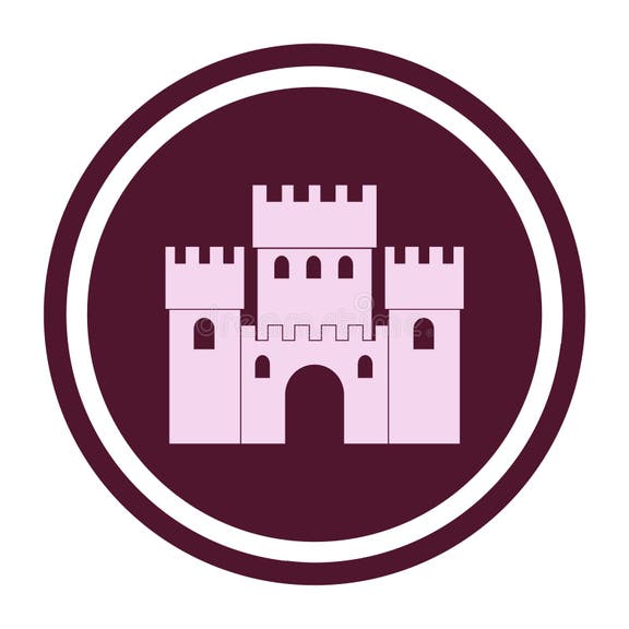 Castle icon with no shadow stock illustration. Illustration of fiction ...