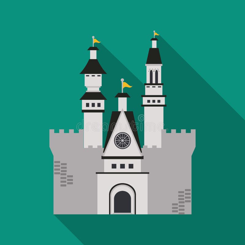 Castle Icon. Palace Design. Flat Illustration, Vector Stock Vector ...