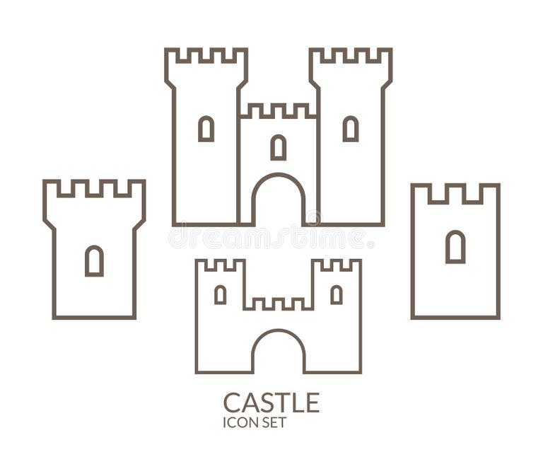 Castle Outline Stock Illustrations – 23,643 Castle Outline Stock ...
