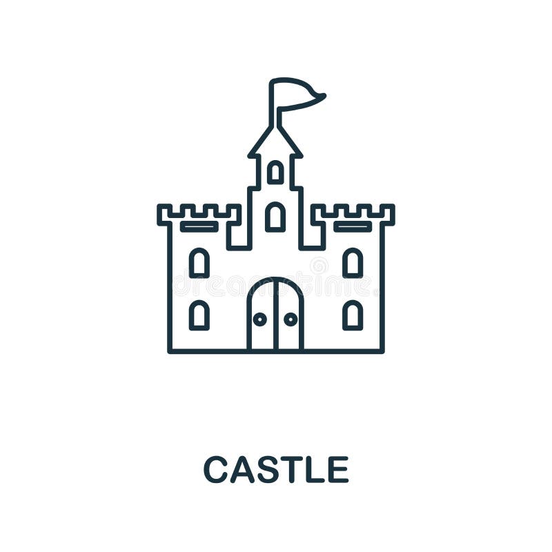 Castle Icon. Simple Element from Amusement Park Collection. Creative ...
