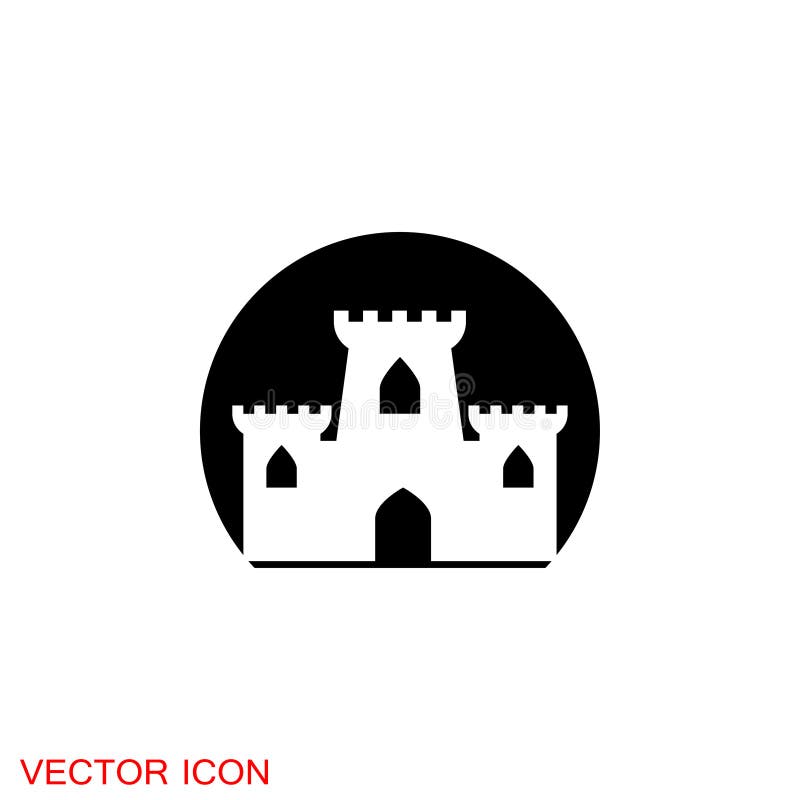 Castle Icon. Castle Tower Icon or Symbol. Vector Illustration Stock ...