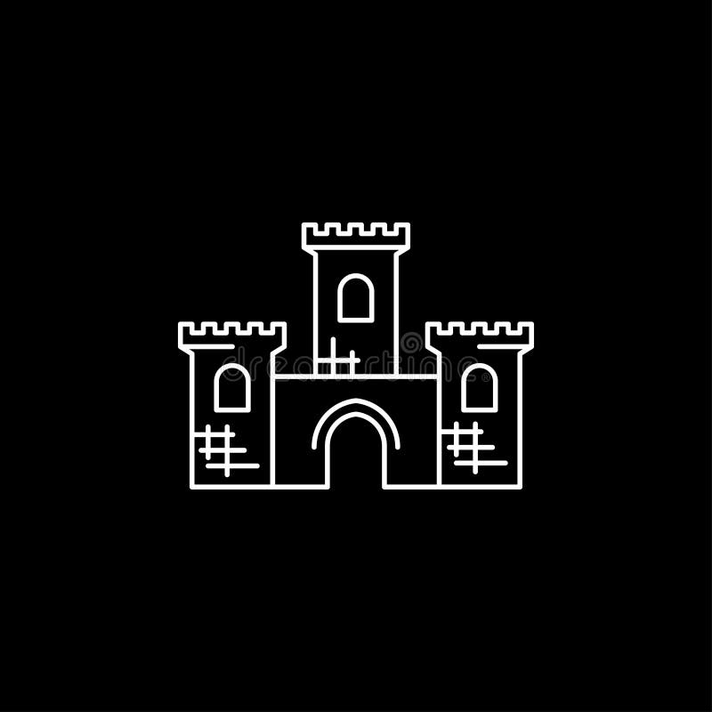Castle Icon. Castle Tower Icon or Symbol. Vector Illustration Stock ...