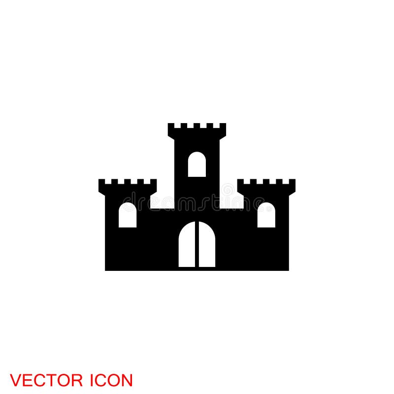 Castle Icon. Castle Tower Icon or Symbol. Vector Illustration Stock ...