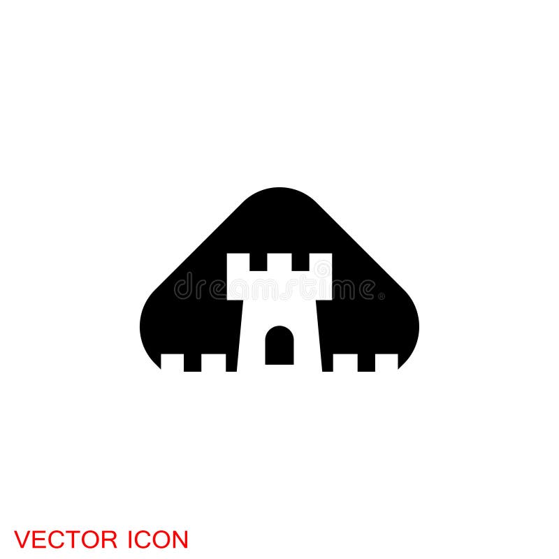 Castle Icon. Castle Tower Icon or Symbol. Vector Illustration Stock ...