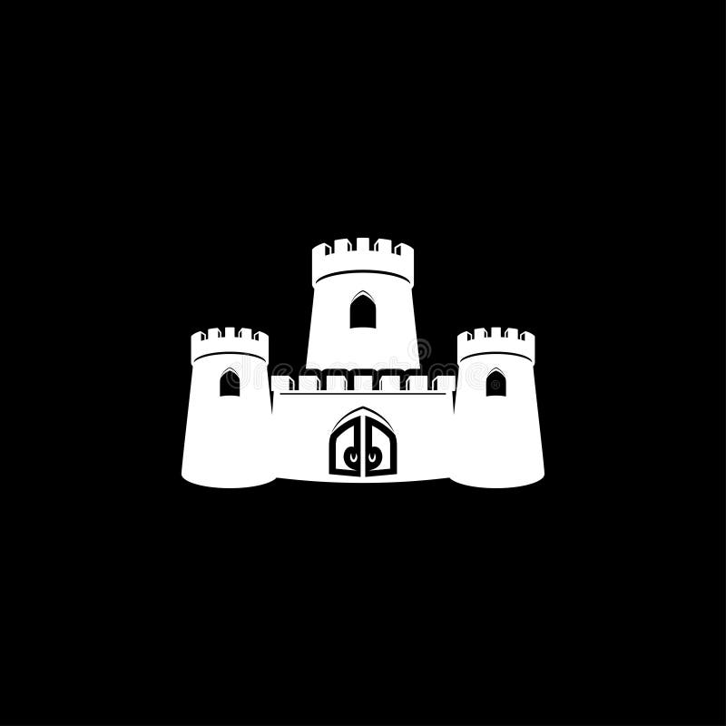 Castle Icon. Castle Tower Icon or Symbol. Vector Illustration Stock ...