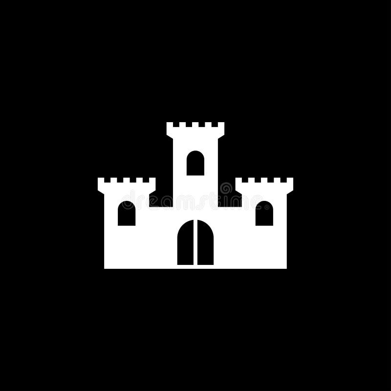 Castle Icon. Castle Tower Icon or Symbol. Vector Illustration Stock ...