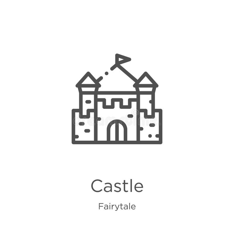 Castle Icon Vector from Fairytale Collection. Thin Line Castle Outline ...