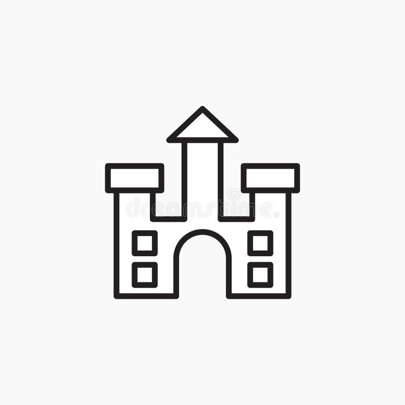 Castle icon vector stock vector. Illustration of castel - 348311321