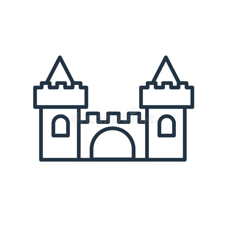 Castle Icon Vector Isolated on White Background, Castle Sign Stock ...