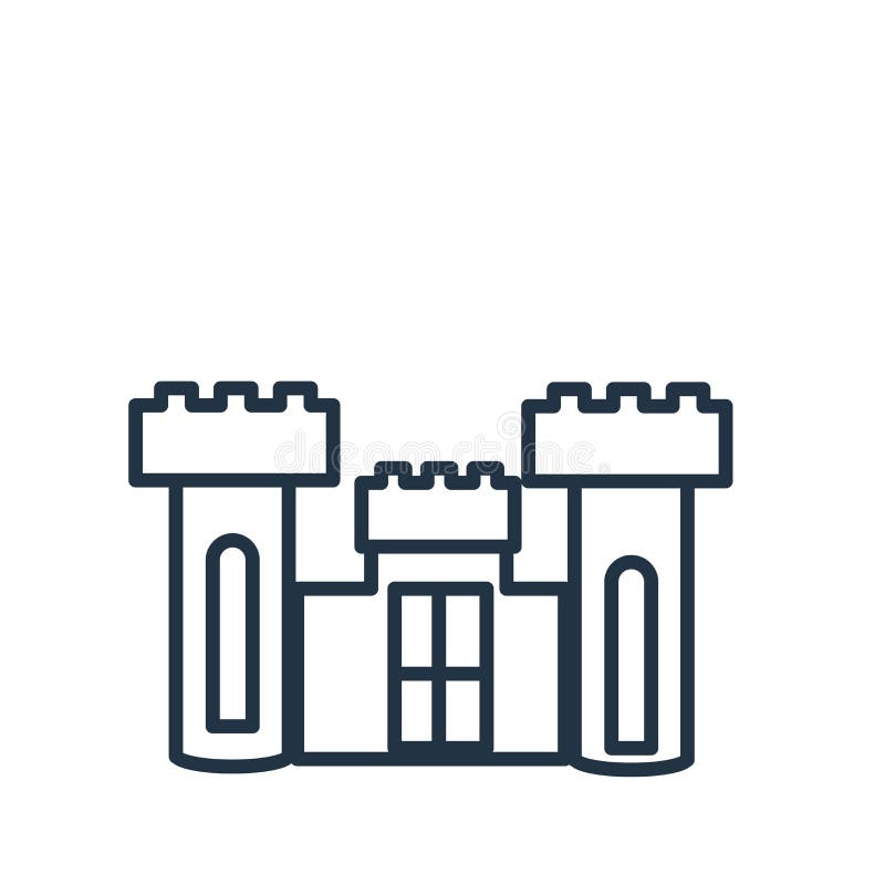 Castle Icon Vector Isolated on White Background, Castle Sign Stock ...