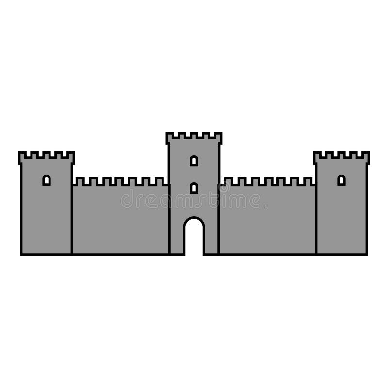 Castle icon on white stock illustration. Illustration of vector - 165317515