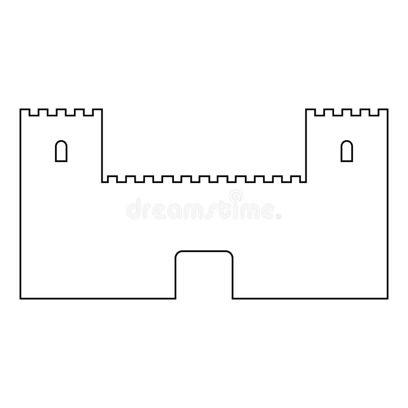 Castle icon on white stock illustration. Illustration of vector - 165317515