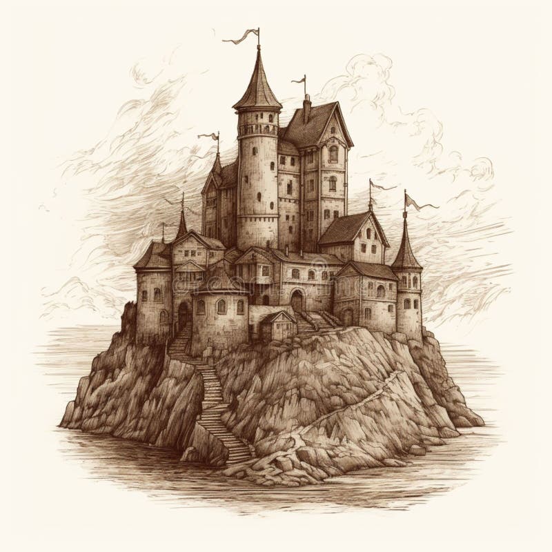 Castle illustration stock illustration. Illustration of royal - 277116897