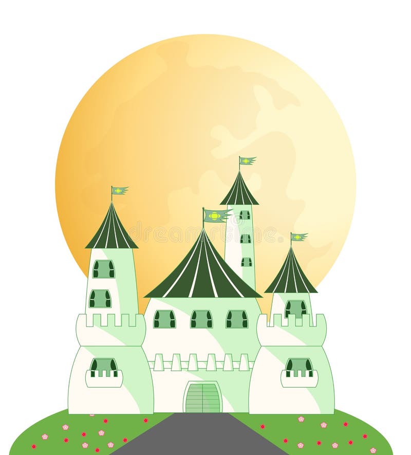 Castle stock illustration. Illustration of blue, architecture - 52240879