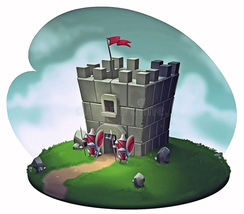 Castle stock illustration. Illustration of stronghold - 64438224