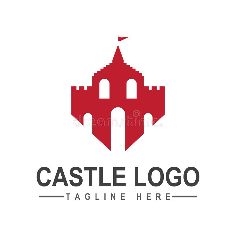 Castle Ilustration Logo Vector Template Stock Vector - Illustration of ...