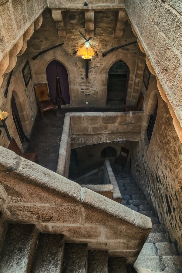 Castle Interior with Stairs Editorial Photography - Image of historic ...