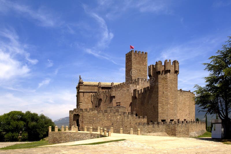 Castle of San Javier and Basilica, Spain Stock Photo - Image of ...