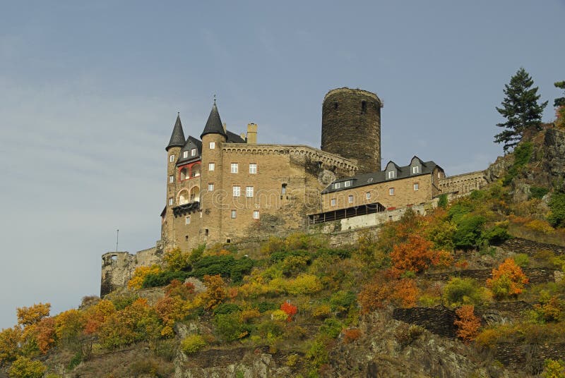 Katz Castle or Burg Katz, Rhineland-Palatinate Germany Stock Image ...
