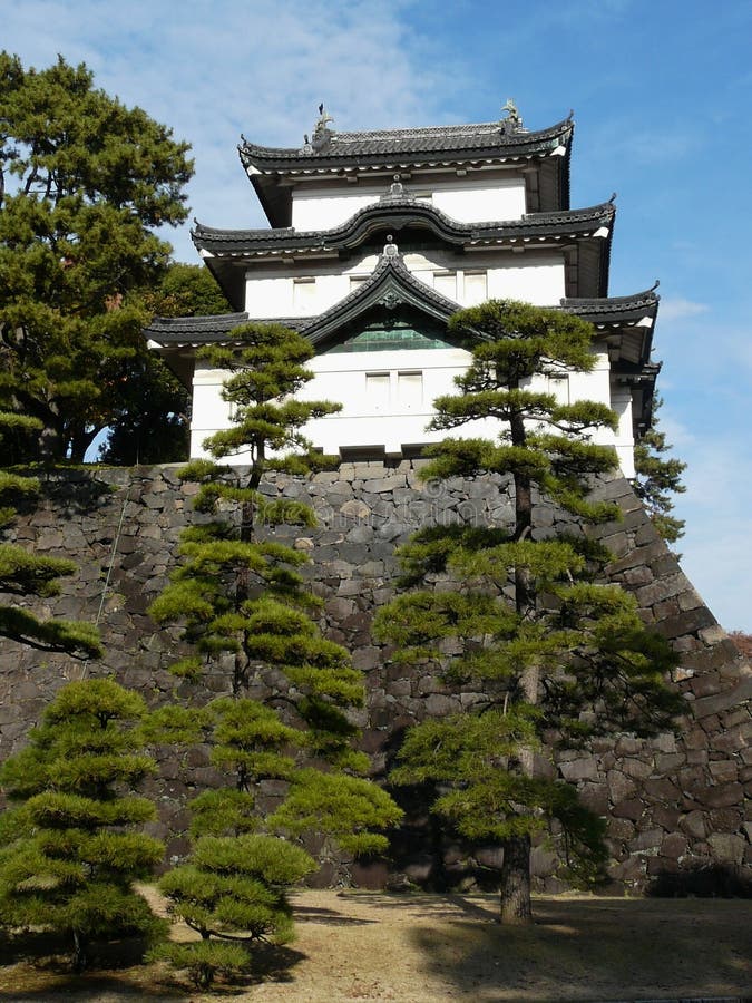 Castle Keep at Imperial Palace in Tokyo Japan Stock Photo - Image of ...