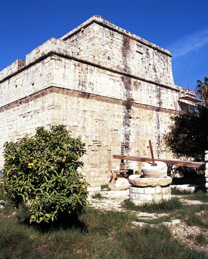 Kolossi castle, Cyprus. stock image. Image of tourism - 46668047