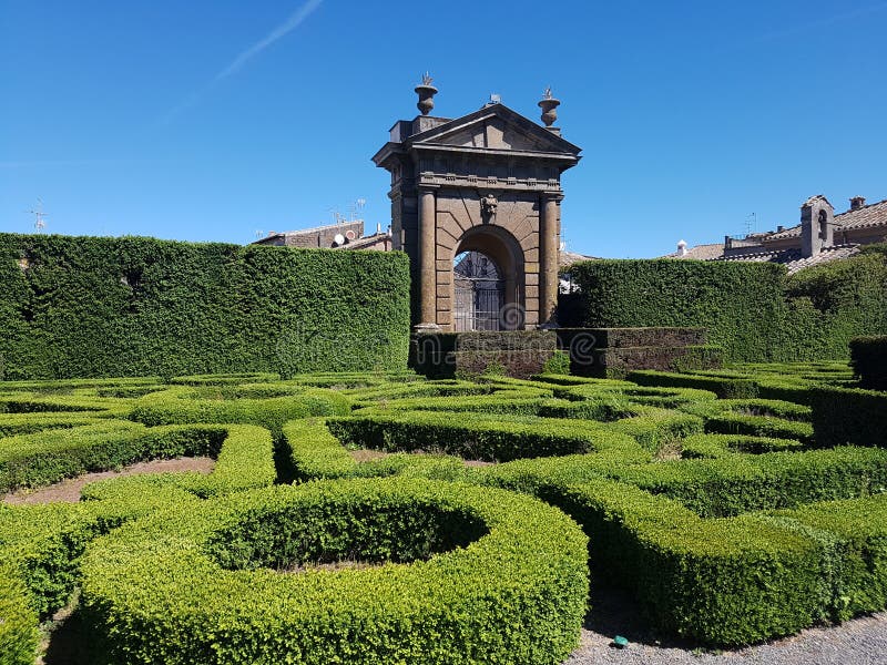 Labyrinth In The Castle Garden Stock Photo - Image of hedge, green ...