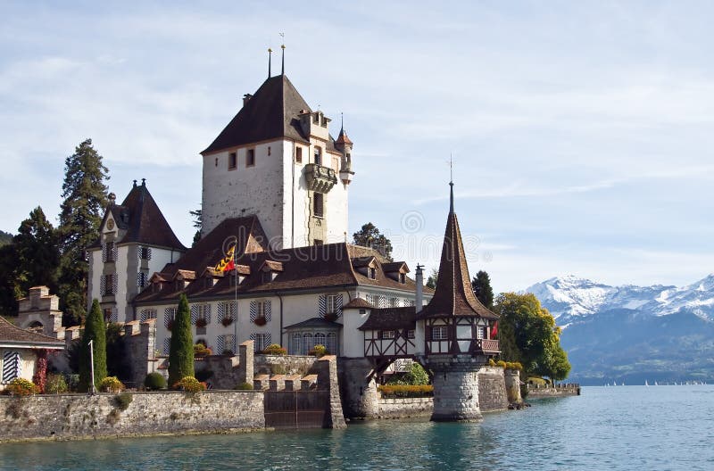 Medieval swiss castle stock image. Image of chateau, estate - 6006767
