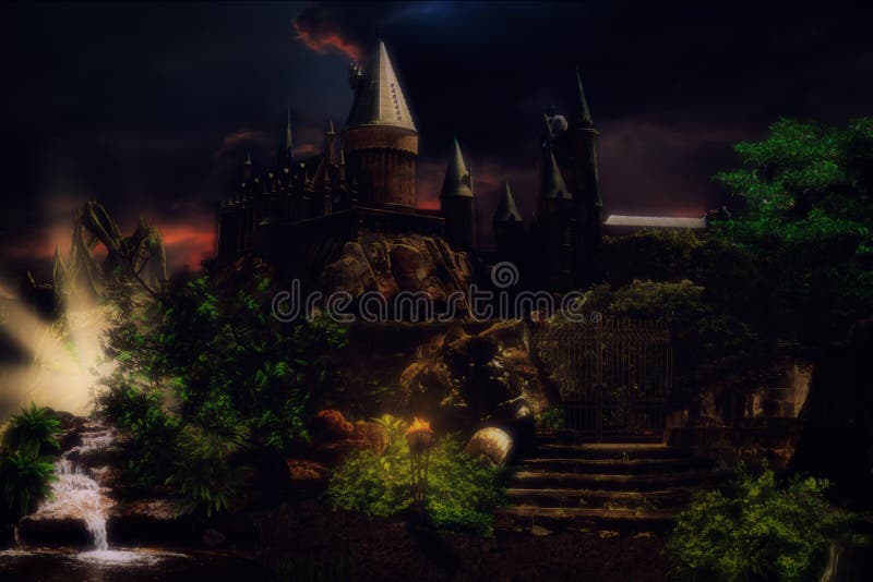 A Castle Landscape of a Forgotten Time Stock Photo - Image of detail ...