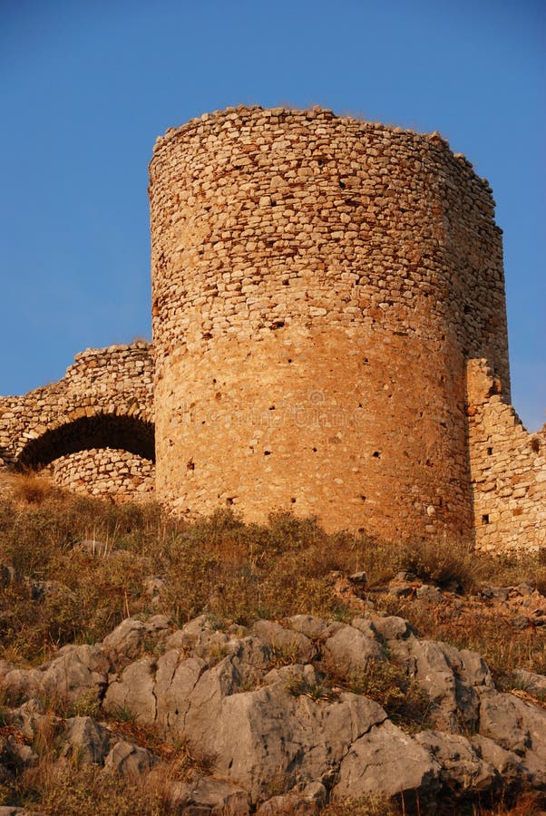 Castle of larisa, greece stock photo. Image of argos, castle - 7389576