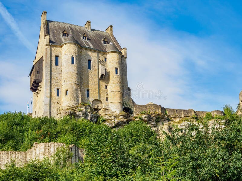 Castle of Larochette, Luxembourg Stock Image - Image of green ...