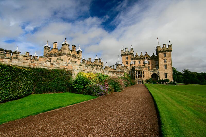 Castle with lawn stock image. Image of park, style, wide - 38506259