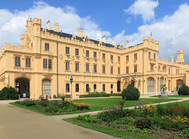 Castle in Lednice stock image. Image of building, glasshouse - 14365665