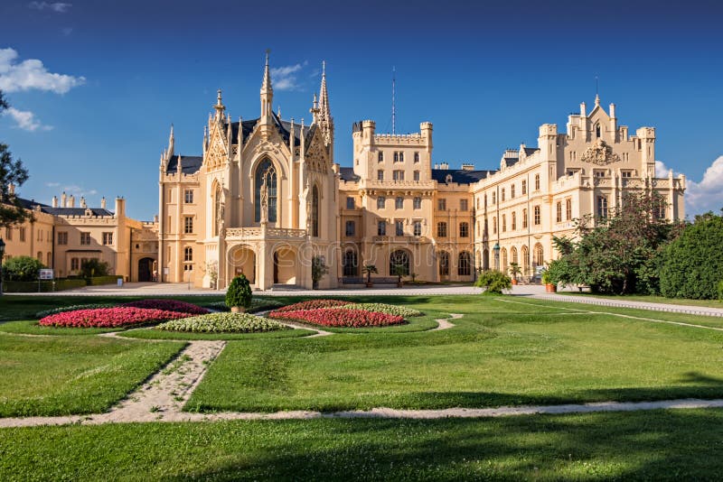 Castle in Lednice stock photo. Image of neogo, gothic - 167958562