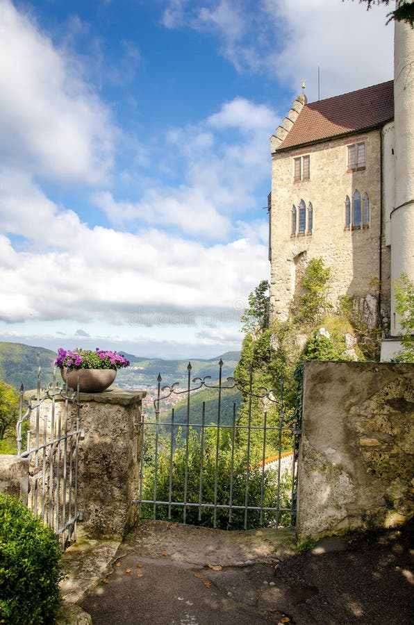 Castle Liechtenstein stock image. Image of tower, germany - 49587081