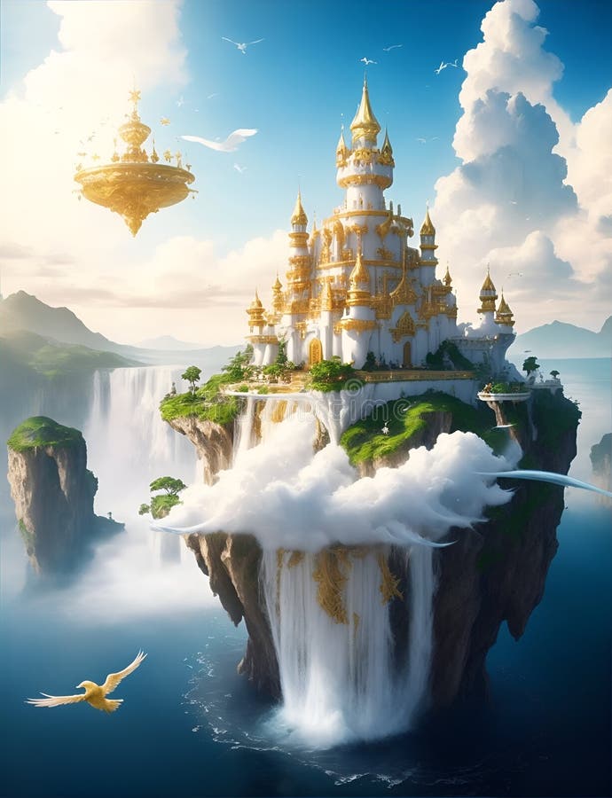 Castle of Light from Seventh Sky Kingdom Stock Illustration ...