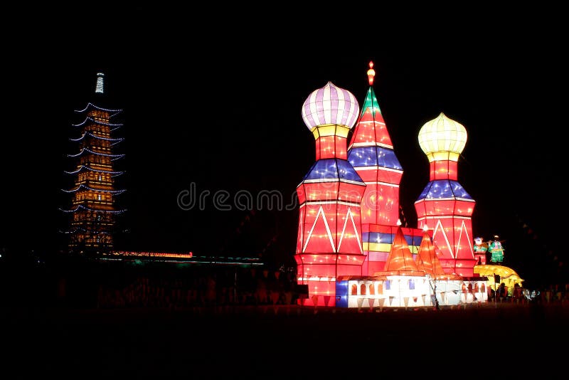 Castle light show stock image. Image of year, lighting - 37451561