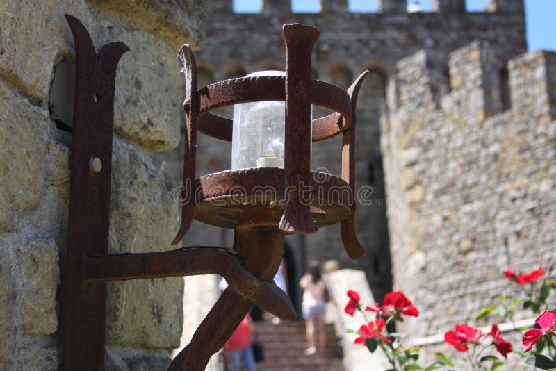 Castle Light stock image. Image of metal, castle, brick - 74739395