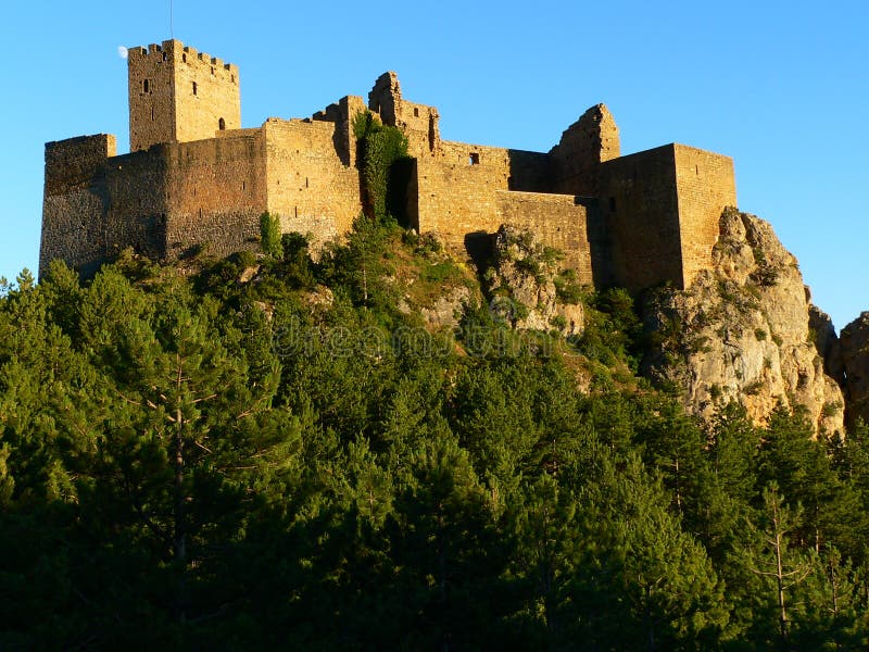 Castle of Loarre , Huesca (Spain) Stock Image - Image of aragon ...