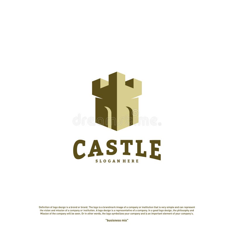 Castle Logo Design Concept Vector. Castle Tower Logo Template Vector ...