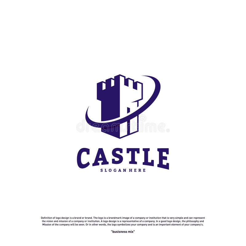 Castle Logo Design Concept Vector. Castle Tower Logo Template Vector ...