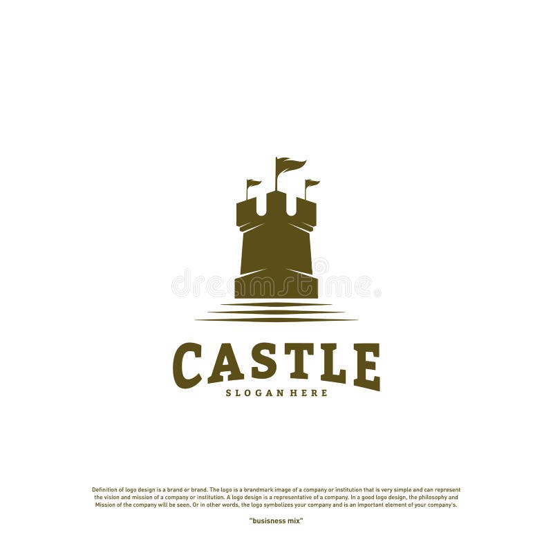 Castle Logo Design Concept Vector. Castle Tower Logo Template Vector ...