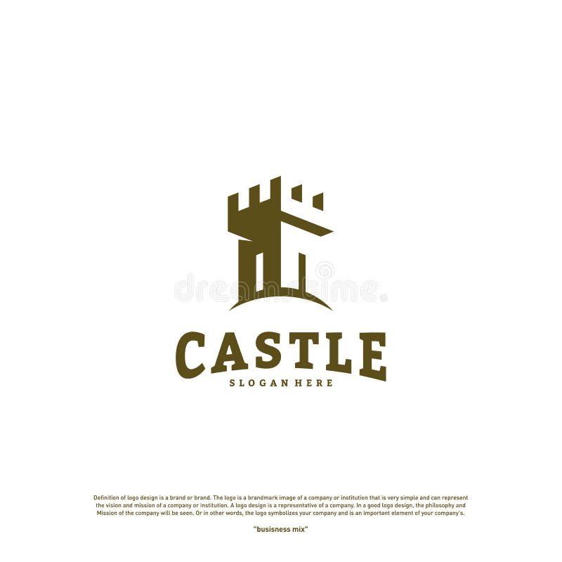 Castle Logo Design Concept Vector. Castle Tower Logo Template Vector ...