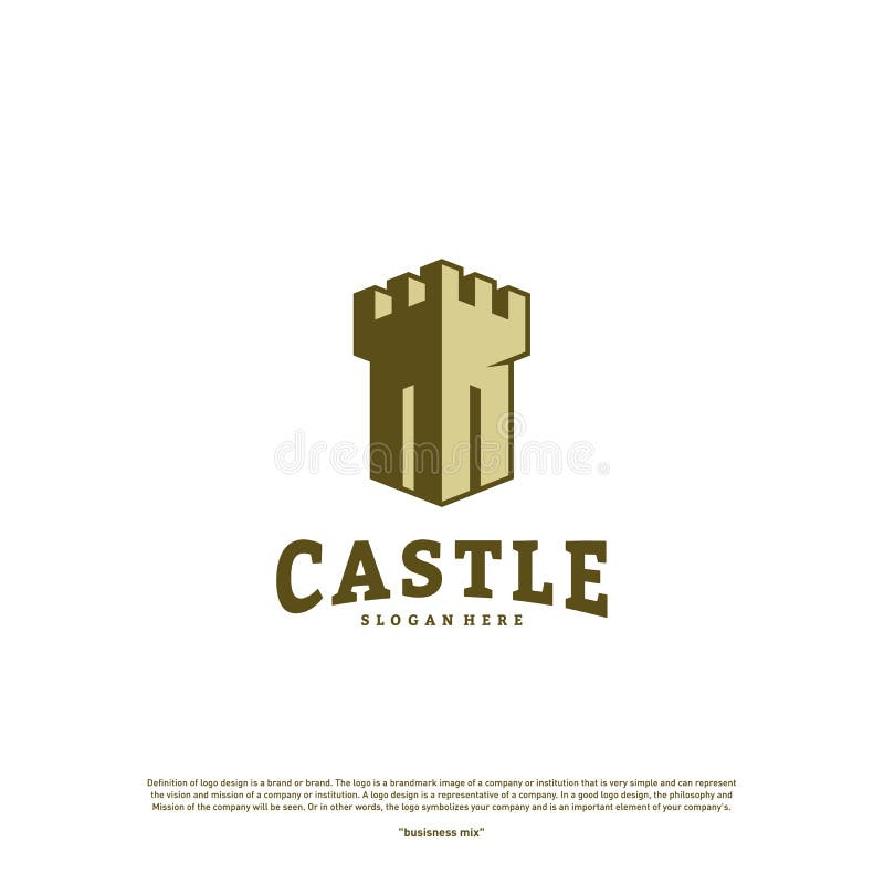 Castle Logo Design Concept Vector. Castle Tower Logo Template Vector ...