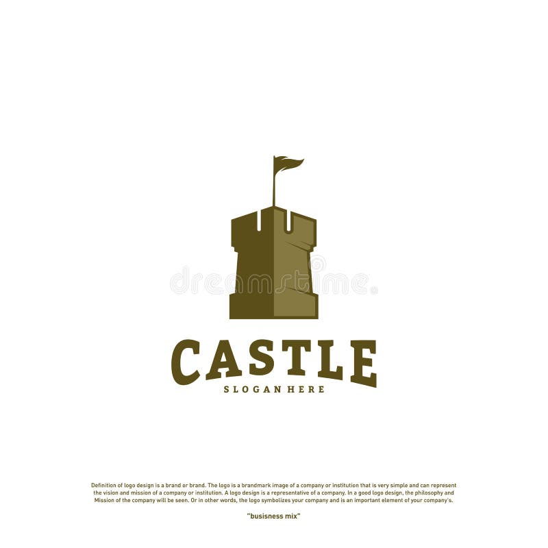 Castle Logo Design Concept Vector. Castle Tower Logo Template Vector ...