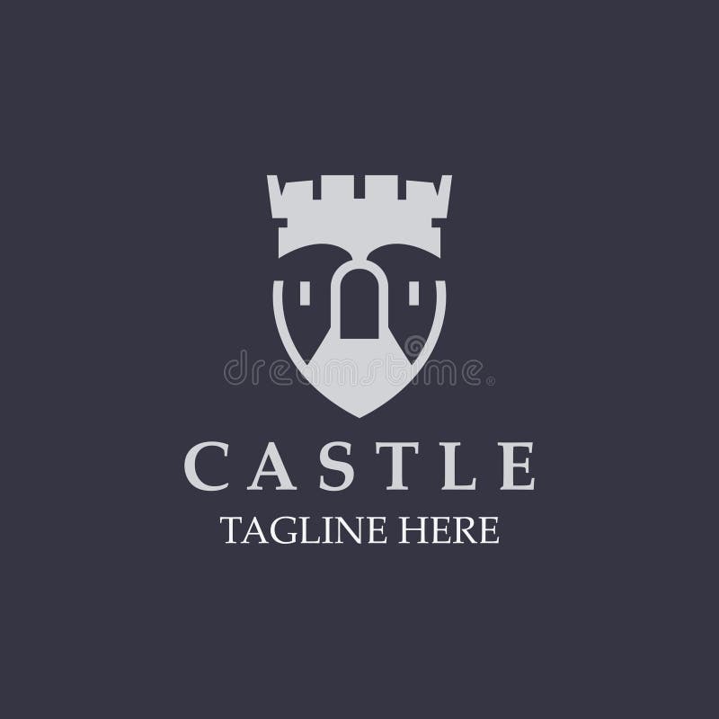 Castle Logo Graphic Template Design, Ancient Castle Vintage Vector ...