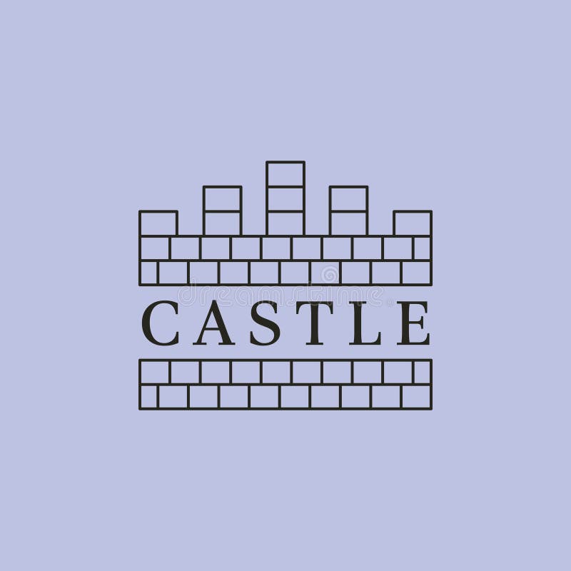 Castle Logo Line Art Vector Icon Simple Minimalist Design Stock Vector ...